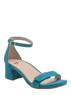 ABEO ABEO Avenue Ankle Strap Heels Teal Suede - Regular