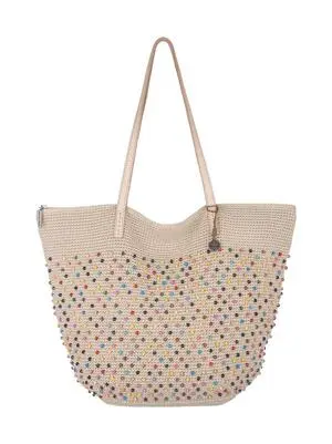 THE SAK Faye Tote Bag - Ecru Multi Beads