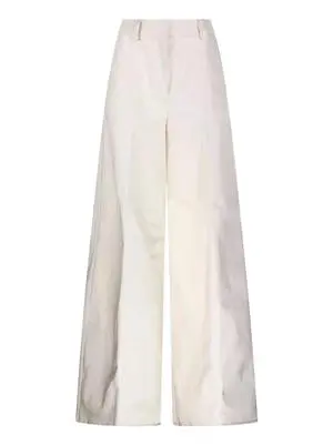 THELATEST Cotton Palazzo Trousers - White