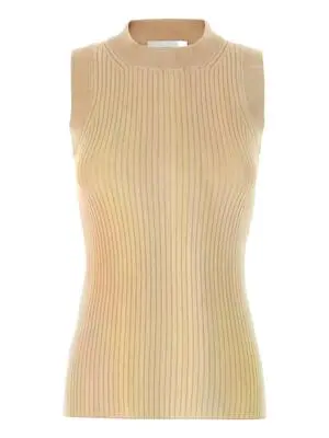 Sportmax Ribbed-knit Tank Top - Neutrals