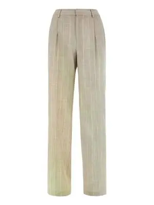 PT TORINO Striped Trousers - Neutrals