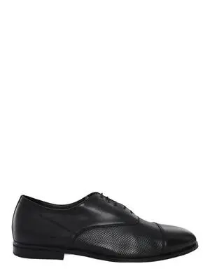 DOUCAL'S Leather Oxford Shoes - Black