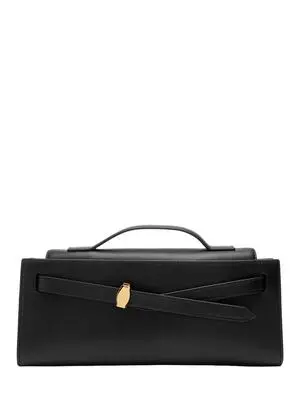 Veronica Beard Dash Leather Clutch - Black