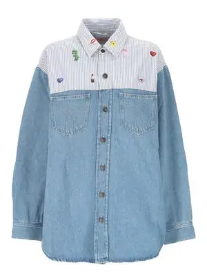 FIORUCCI Striped Paneled Cotton Shirt