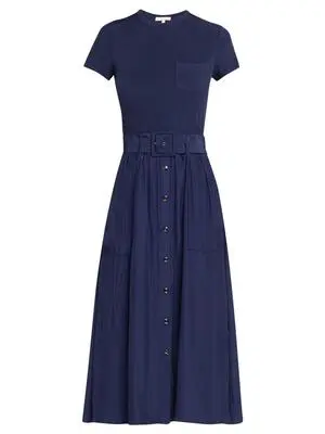 Ramy Brook Ramy Brook Sylvie Belted Midi Dress Spring Nav