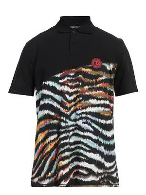 Just Cavalli Polo Shirt Size Cotton, Viscose, Polyamide, Elastane - Black
