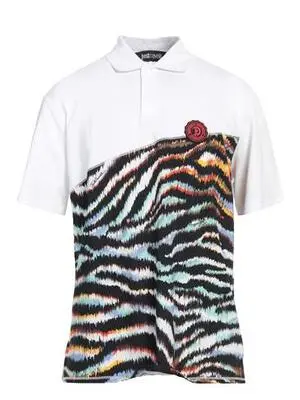 Just Cavalli Polo Shirt Size Cotton, Viscose, Polyamide, Elastane - White