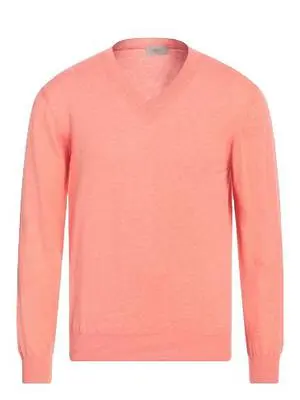 Altea ALTEA Cotton V-Neck Sweater Salmon Pink