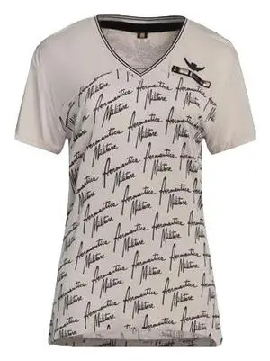 AERONAUTICA MILITARE Logo-print Viscose T-shirt - Beige