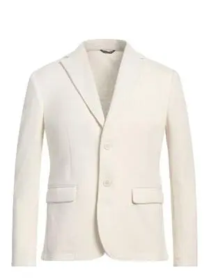 DANIELE ALESSANDRINI Knitted Single-breasted Blazer - Off White