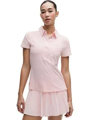 Lululemon Quick-dry Straight Hem Polo Shirt - Pink Pearl