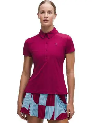 Lululemon Quick-dry Straight Hem Polo Shirt - Raspberry Rave