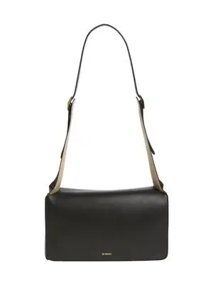 REE PROJECTS Florencia Soft Leather Shoulder Bag - Black