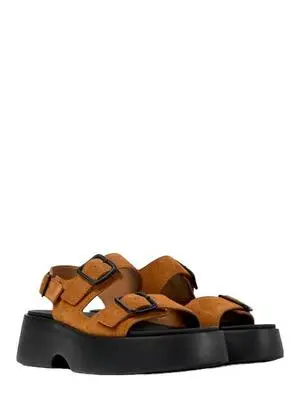 Camper Camper Tasha Platform Sandal Medium Brown