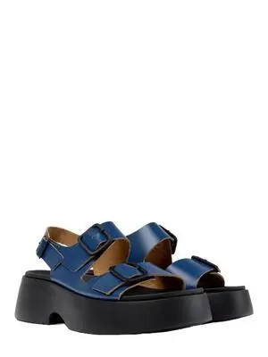 Camper Tasha Platform Sandal - Navy