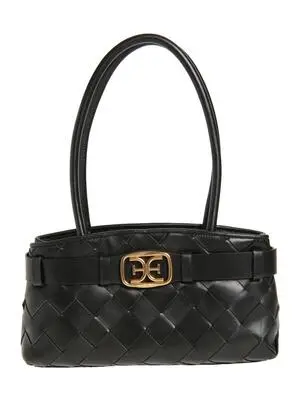 Sam Edelman Cleo Woven Leather Shoulder Bag - Black