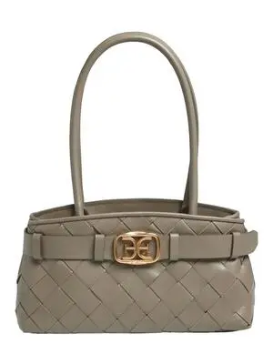 Sam Edelman Cleo Woven Leather Shoulder Bag - Taupe