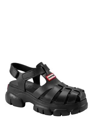 Hunter Lug Sole Fisherman Sandal - Black