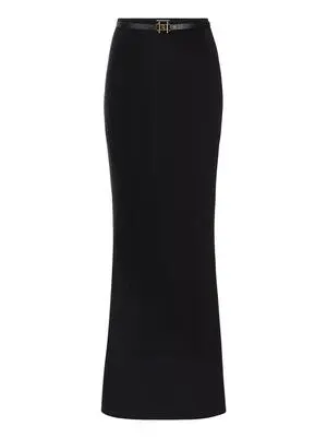 Elisabetta Franchi Belted Maxi Skirt - Black