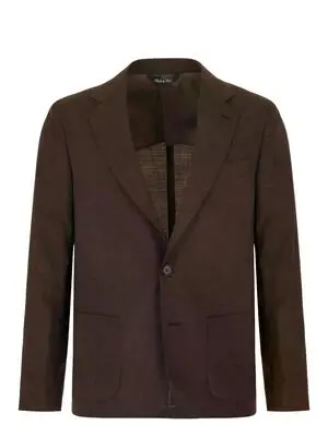 COLAMARINO Wool Single-breasted Blazer - Brown