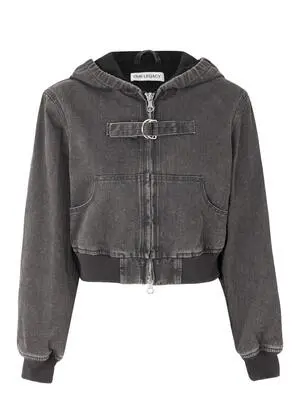 Our Legacy Cropped Hooded Denim Jacket - Gray