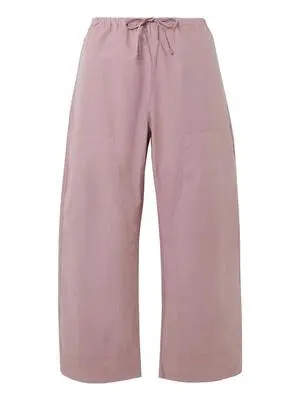 LESET Kyoto Cotton Wide-leg Pants - Pink