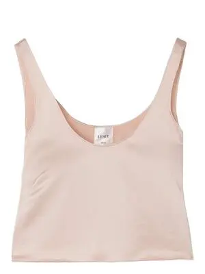 LESET LESET Barb Washed-Satin Tank Blush