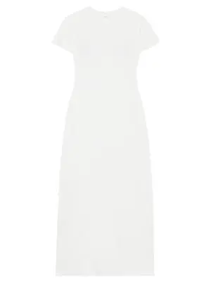 LESET Laura Recycled Cotton-jersey Maxi Dress - White