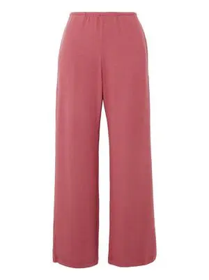 LESET Lauren Flared Track Pants - Burgundy