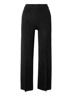HIGH SPORT Kick Knitted Straight-leg Pants - Black