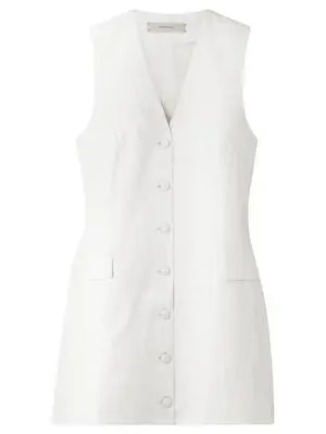 FAITHFULL THE BRAND Eloise Sleeveless Linen Mini Dress