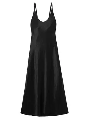 Balenciaga Satin Midi Dress - Black
