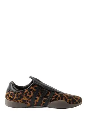 ADIDAS ORIGINALS Taekwondo Mei Leather-trimmed Leopard-print Pony Hair Sneakers - Animal Print