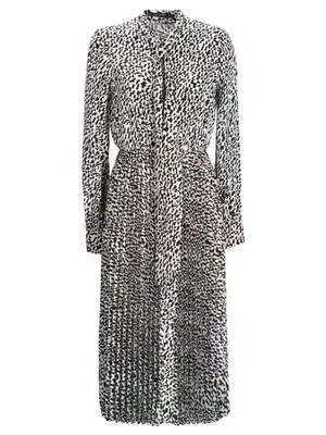Karl Lagerfeld Geometric-print Midi Dress - Black