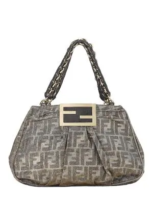 Fendi Zucca Lurex Mia Bag - Gold