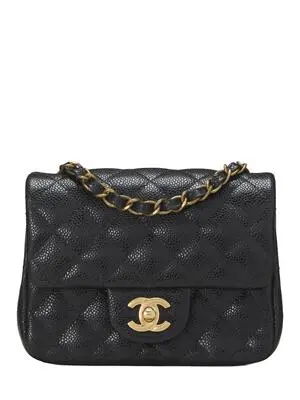 CHANEL Quilted Caviar Square Flap Mini