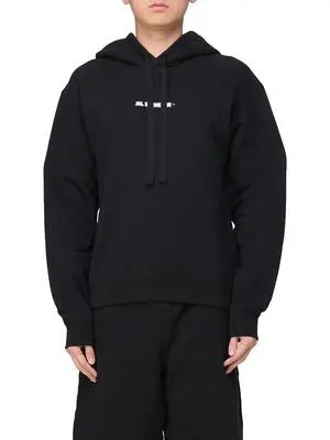 JIL SANDER Cotton Logo Hoodie - Black