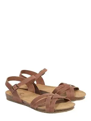 CELTIC & CO. Multistrap Flat Sandal - Rust Leather