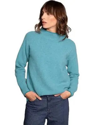CELTIC & CO. Felted Funnel-neck Tunic Sweater - Sea Glass