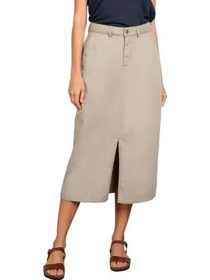 CELTIC & CO. Twill Midi Skirt - Stone