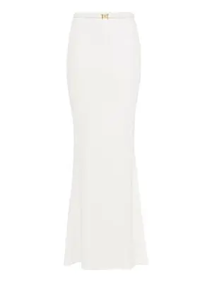 Elisabetta Franchi Crepe Maxi Skirt - White