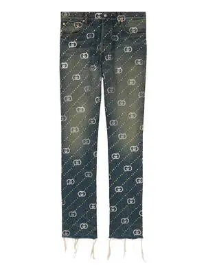 GUCCI Crystal Interlocking G Denim Pant