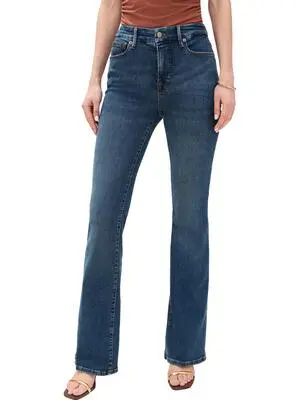 Good American Good Legs Flare Jeans - Blue004