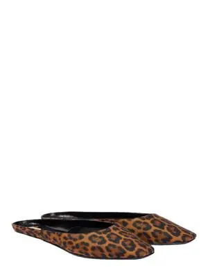SAINT LAURENT Saint Laurent Lido Leopard-Print Mules