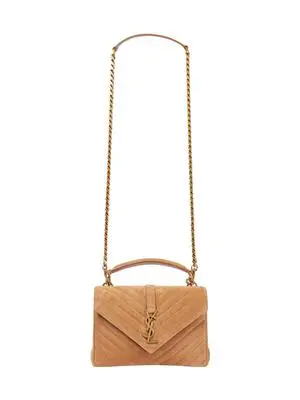 Saint Laurent Collège Medium Leather Shoulder Bag - Brown