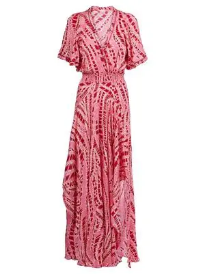 Poupette St Barth Mabelle Printed Midi Dress - Pink