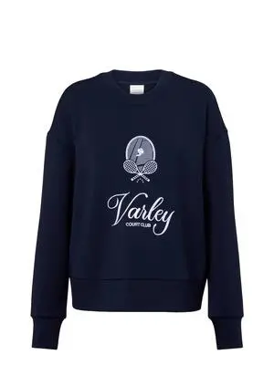 Varley Rasco Logo Jersey Sweatshirt - Blue