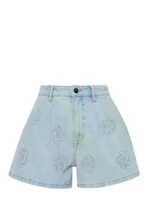 Remain Birger Christensen Studded Denim Shorts - Blue