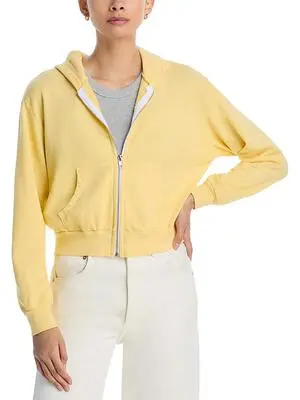 Aqua Athletic Bailey Zip Hoodie Yellow