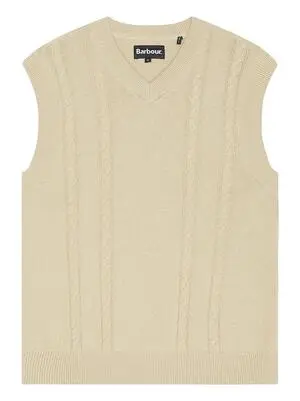 Barbour Navar Knitted Vest - Washed Stone